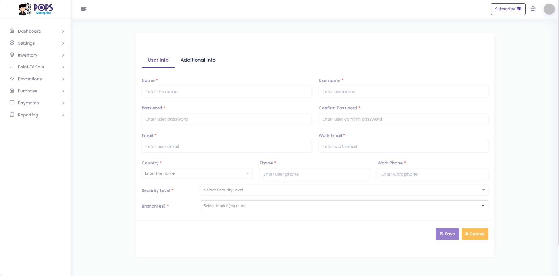 popsenterpriseusermanagement | POSBANK ME